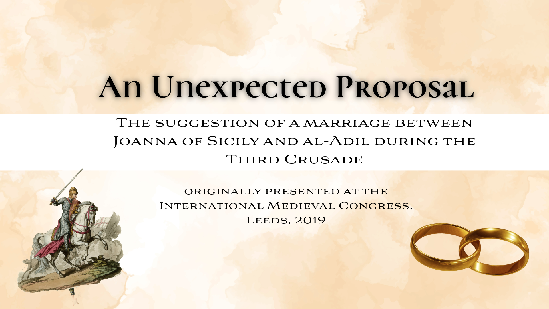 A bit of history – An Unexpected Proposal – The Wandering Medievalist
